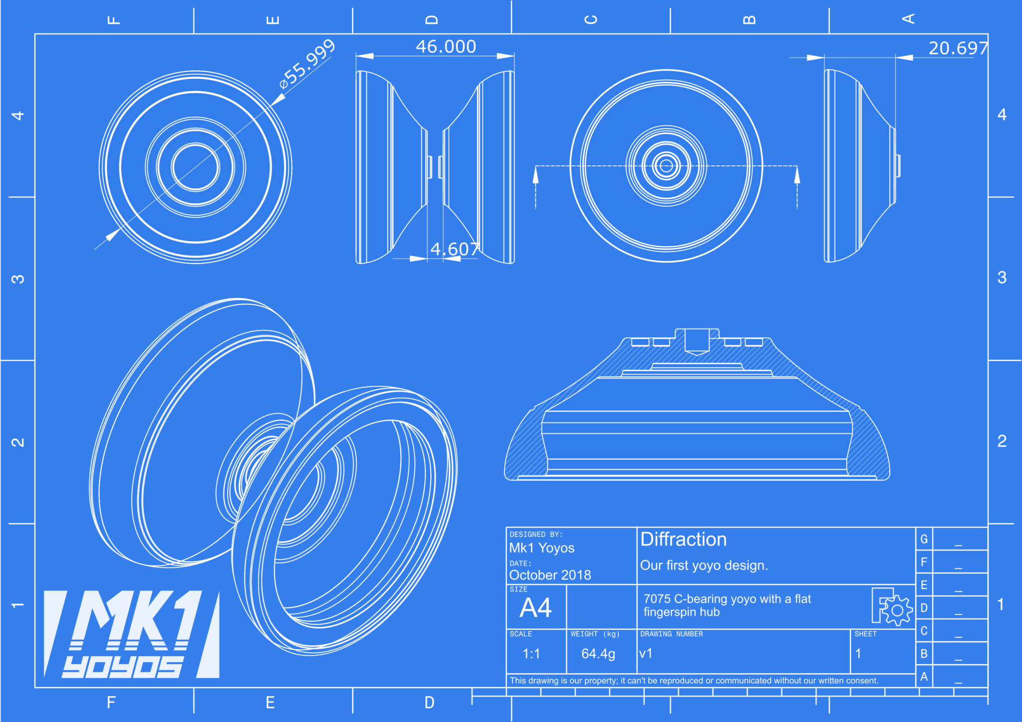 Four years of yoyo design - Mk1 Yoyos